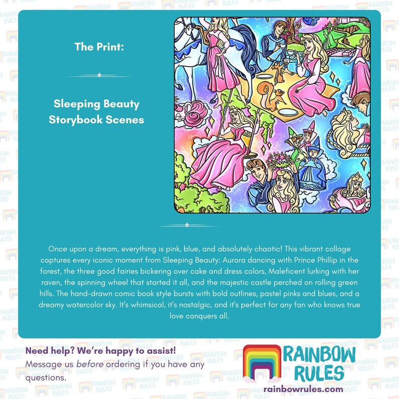 Sleeping Beauty Storybook Scenes - Women's Ruffled Waist Wide-leg Pants ...