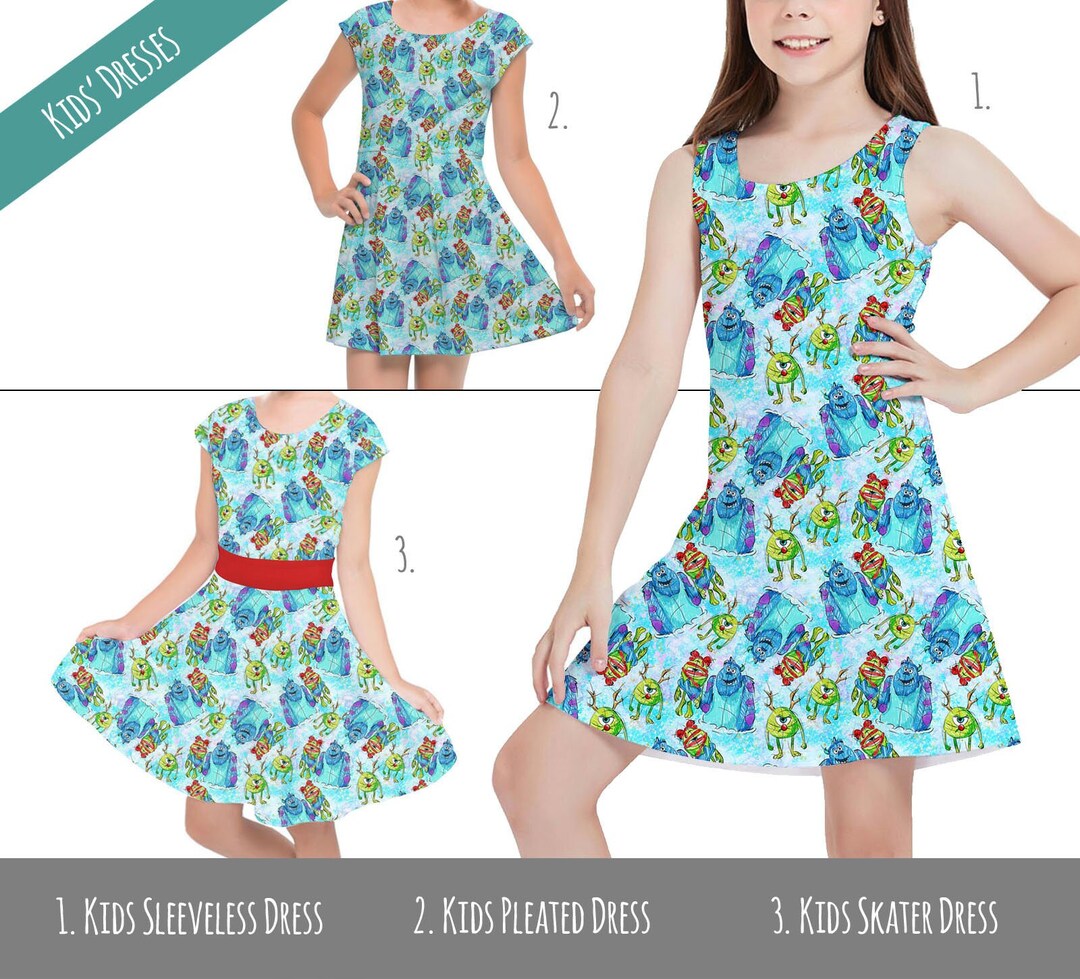 A Monsters Inc Christmas Theme Park Inspired Kids' Dresses Girls ...