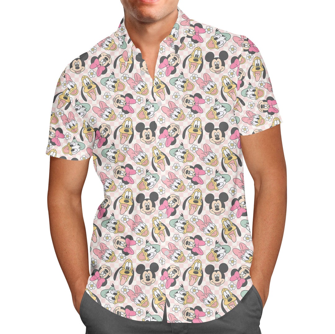 Spring Mickey and Friends Theme Park Inspired Men's Button Down Short ...