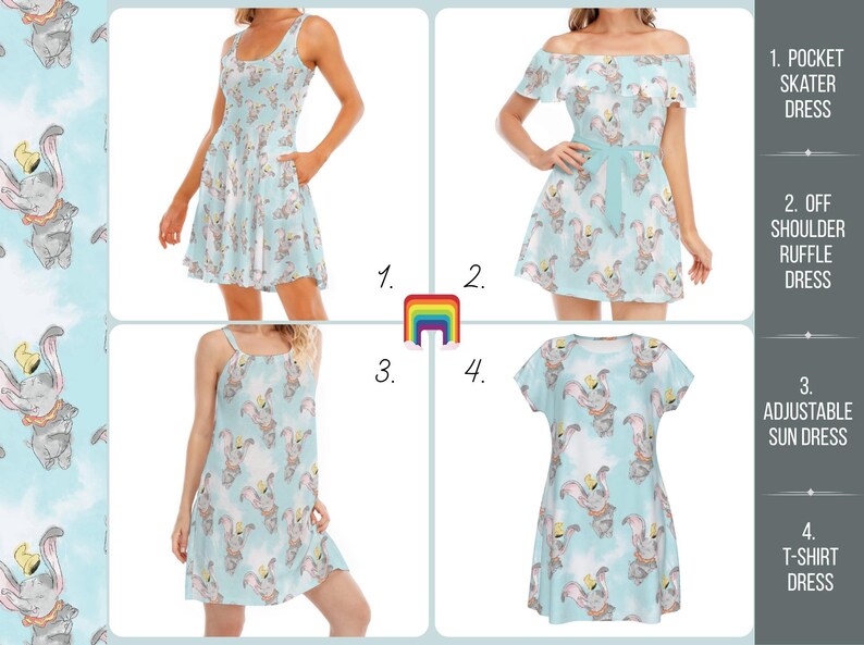 Sketch of Dumbo - Disney Inspired Summer Dress in XS–5XL (new Global ...