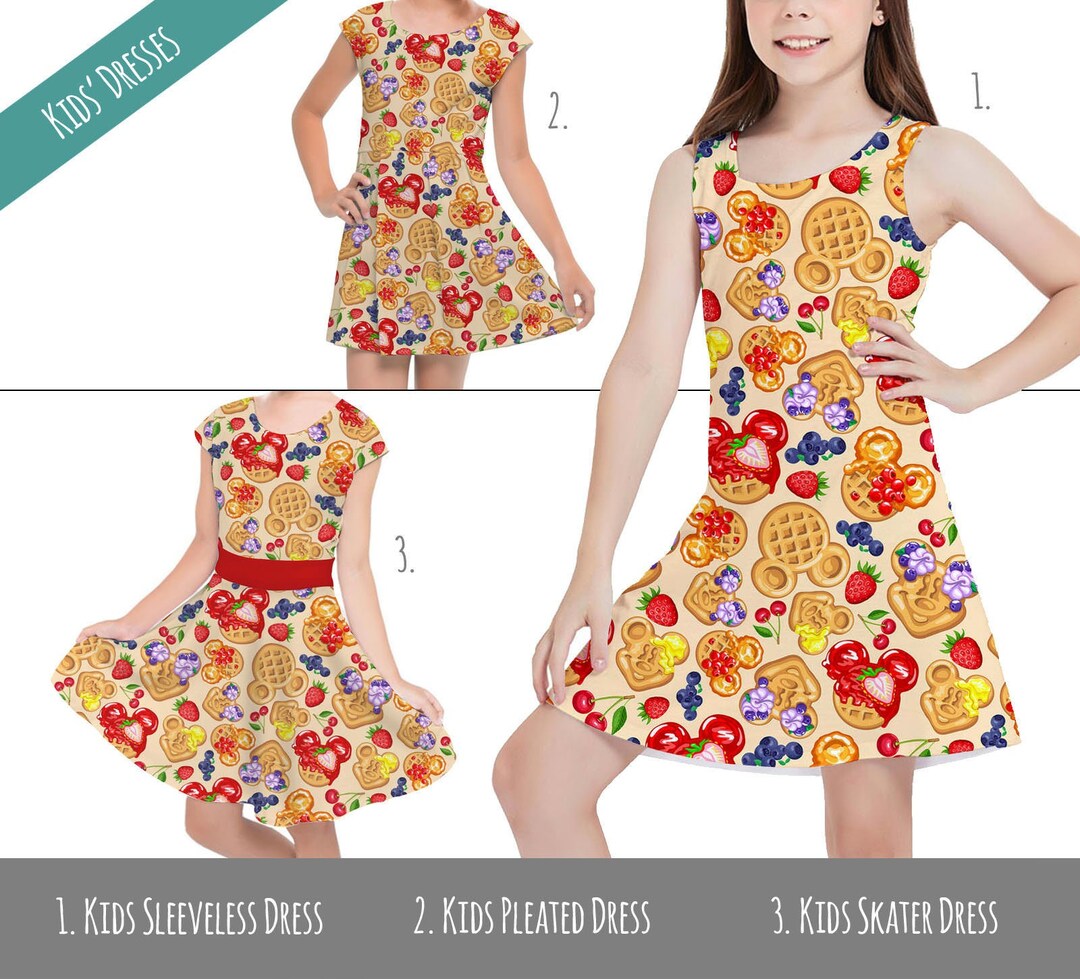 Magical Breakfast Waffles Theme Park Inspired Kids' Dresses Girls ...