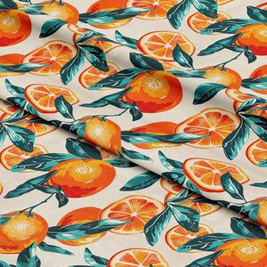 Vintage Oranges on Cream - Seamless Pattern Premium Digital Paper ...
