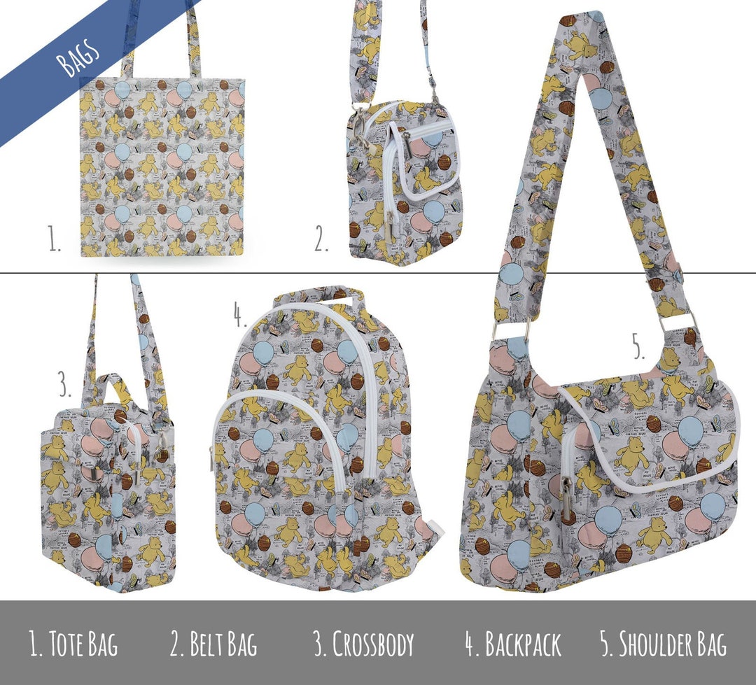 Silly Old Bear Theme Park Inspired Bags Tote, Belt Bag, Crossbody ...