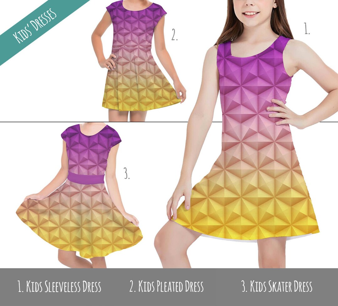Epcot Spaceship Earth Theme Park Inspired Kids' Dresses Girls ...