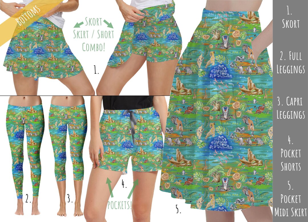 Simba’s Savanna Sunset - Disney Womens Bottoms in Sizes Xs - 5XL ...