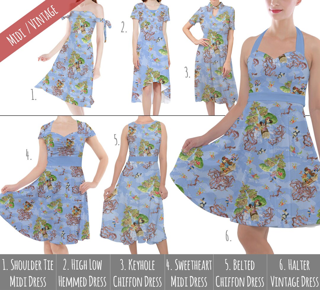 Briar Patch Splash Theme Park Inspired Midi Dress in Xs 5XL Vintage ...