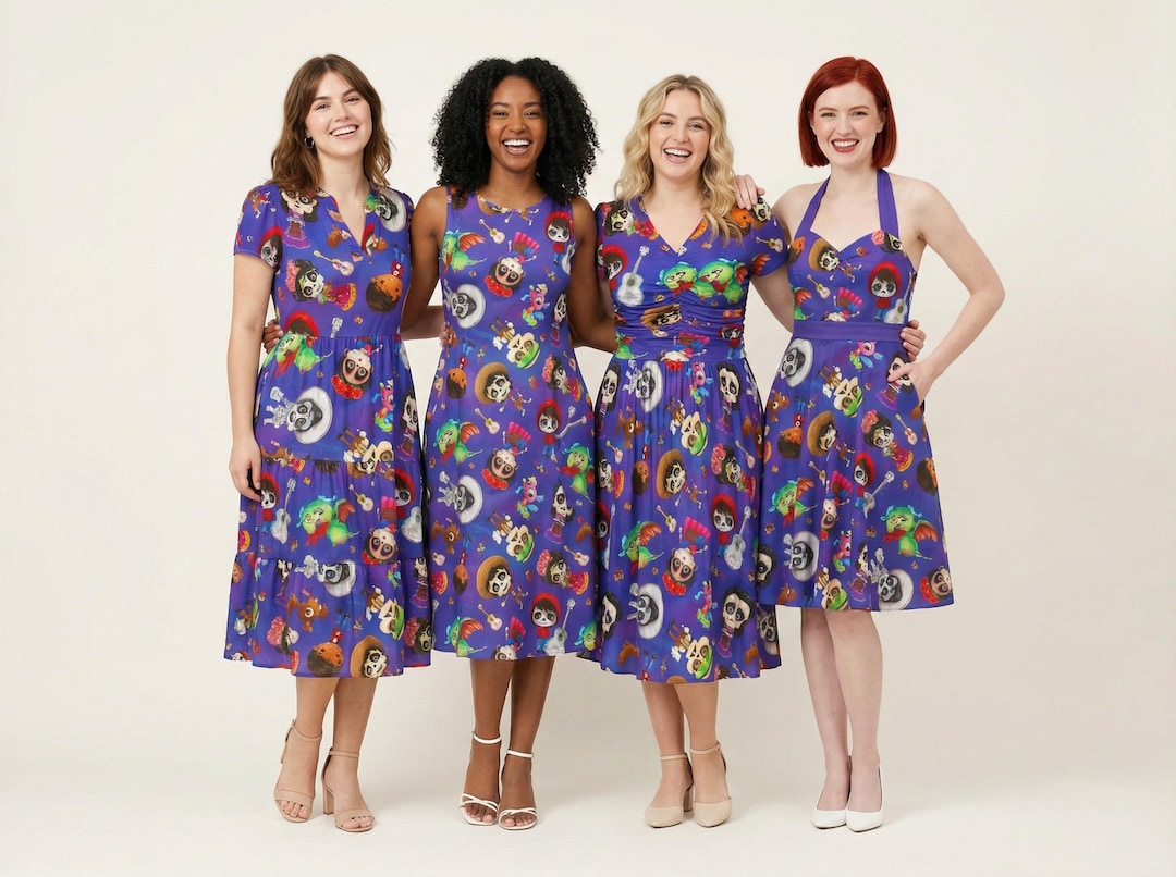Poco Loco Coco Inspired - Disney Inspired Midi Dress in XS–7XL (new ...