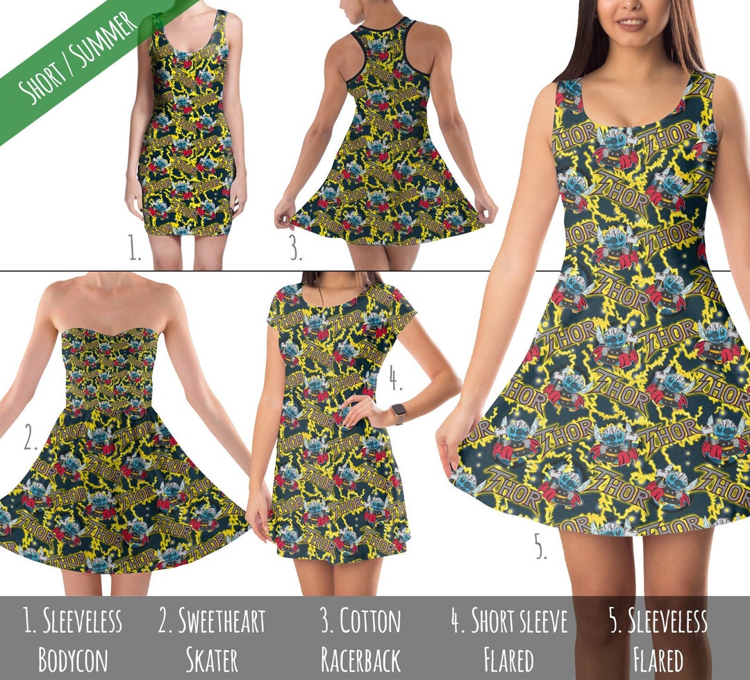 Superhero Stitch Thor Theme Park Inspired Dress in XS - Etsy