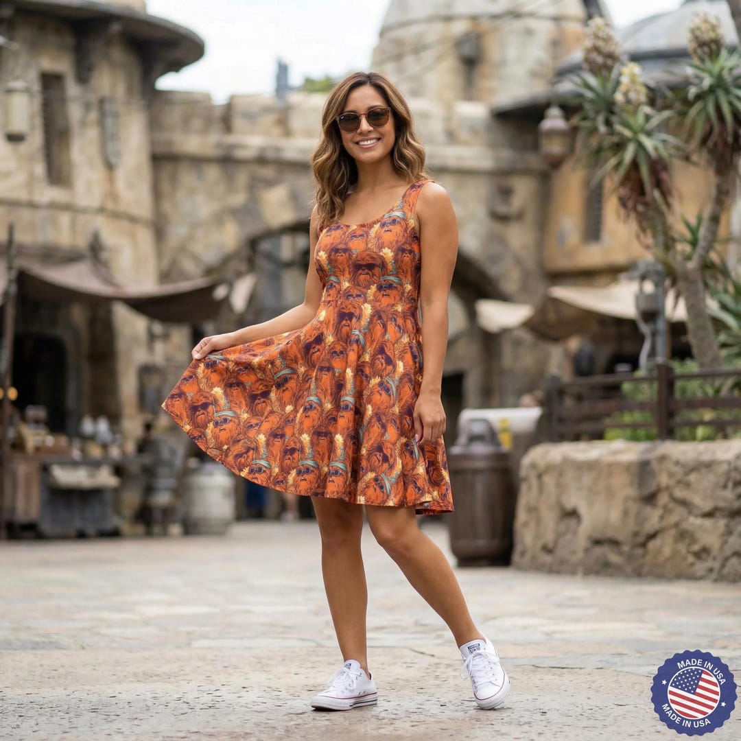 Retro Chewbacca Summer Vibes - Women's Skater Dress (made in USA) - Etsy