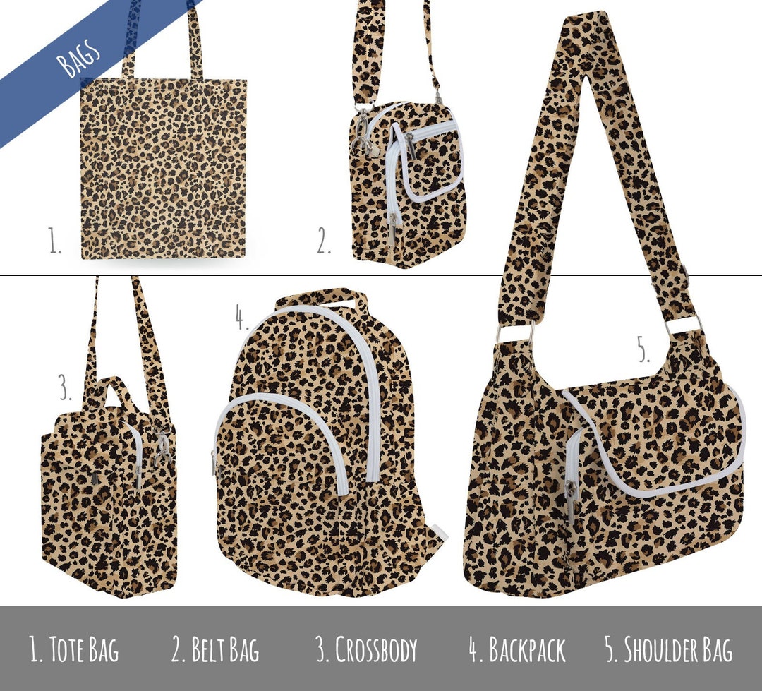 Animal Print Cheetah Theme Park Inspired Bags Tote, Belt Bag, Crossbody ...