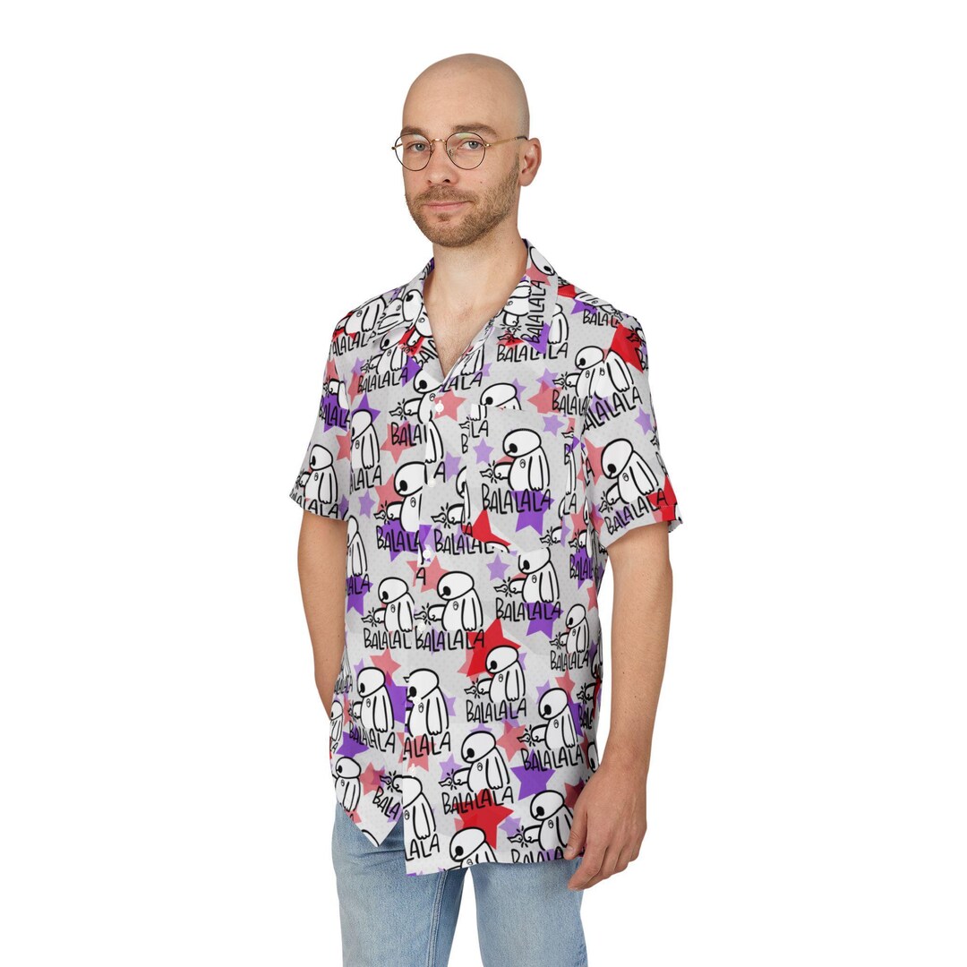 Baymax Balala Big Hero 6 Inspired - Men's Button Down Short-sleeved ...