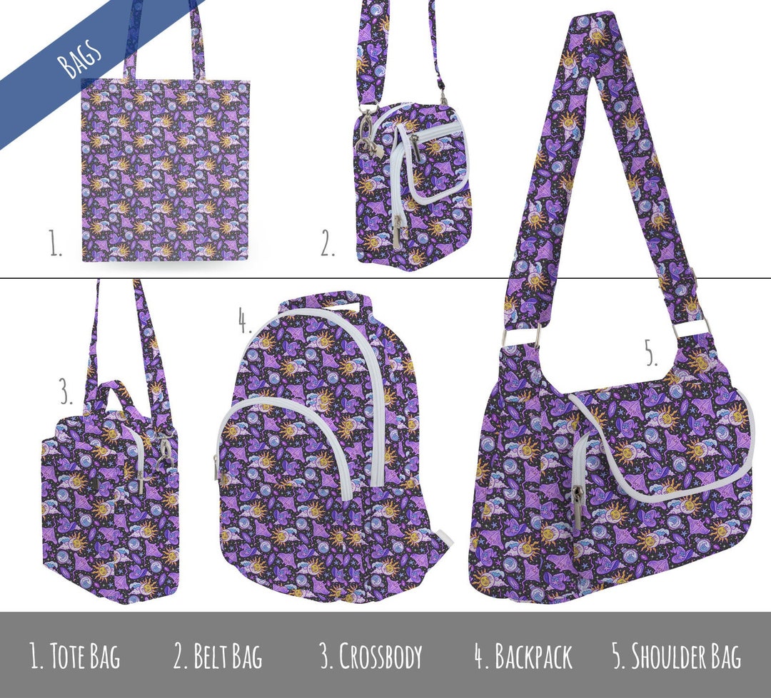 Mystical Manta Rays Disney Inspired Bags Tote, Belt Bag, Crossbody ...