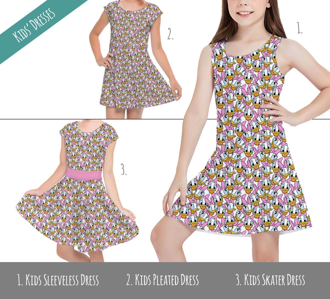 Many Faces of Daisy Duck - Theme Park Inspired Kids' Dresses - Girls ...