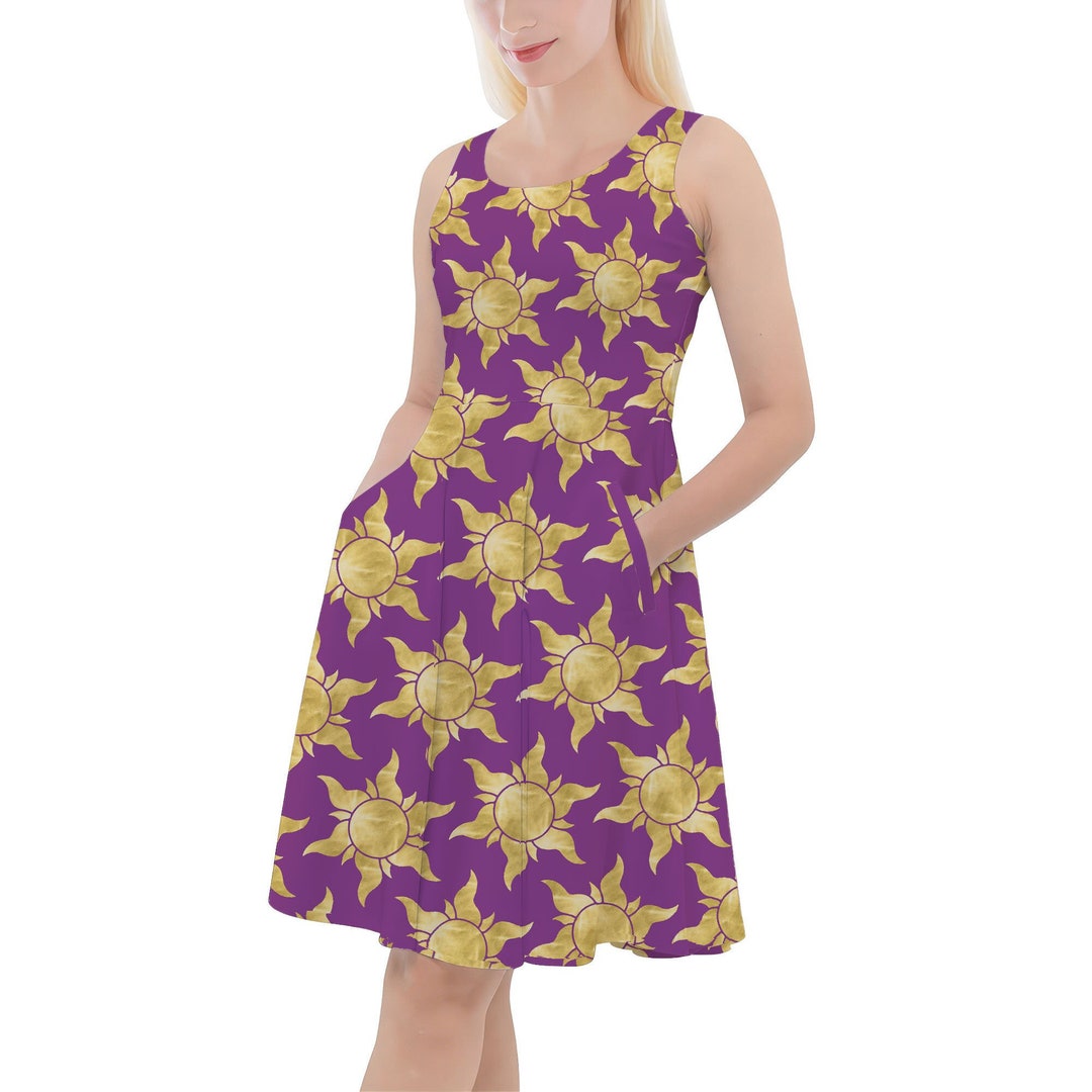 Tangled Suns Theme Park Inspired Skater Dress With Pockets in Xs 5XL ...