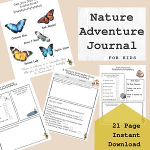 NATURE JOURNAL for Kids 21 Pages Printable, Instant Download Pdf ...