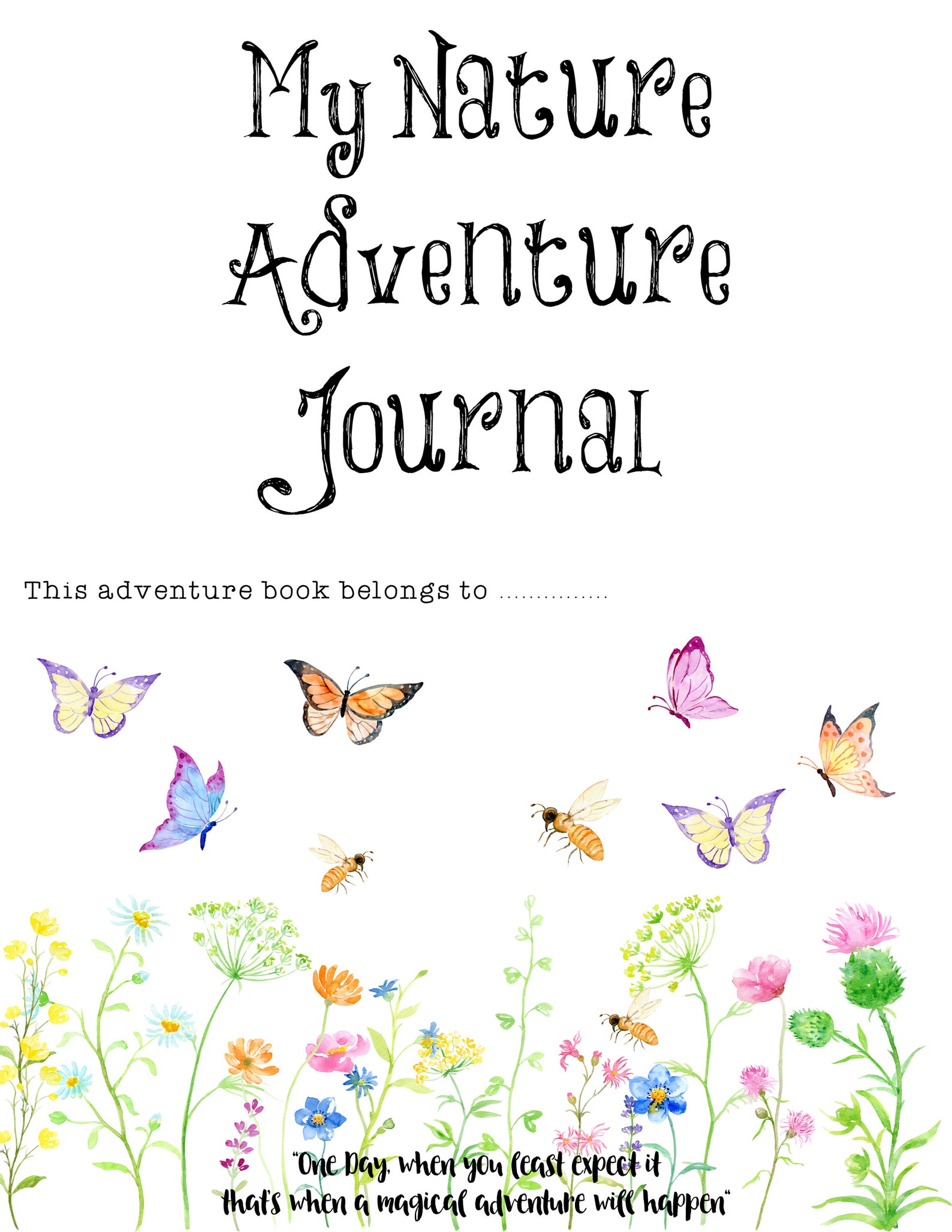 NATURE JOURNAL for Kids 21 Pages Printable, Instant Download Pdf ...