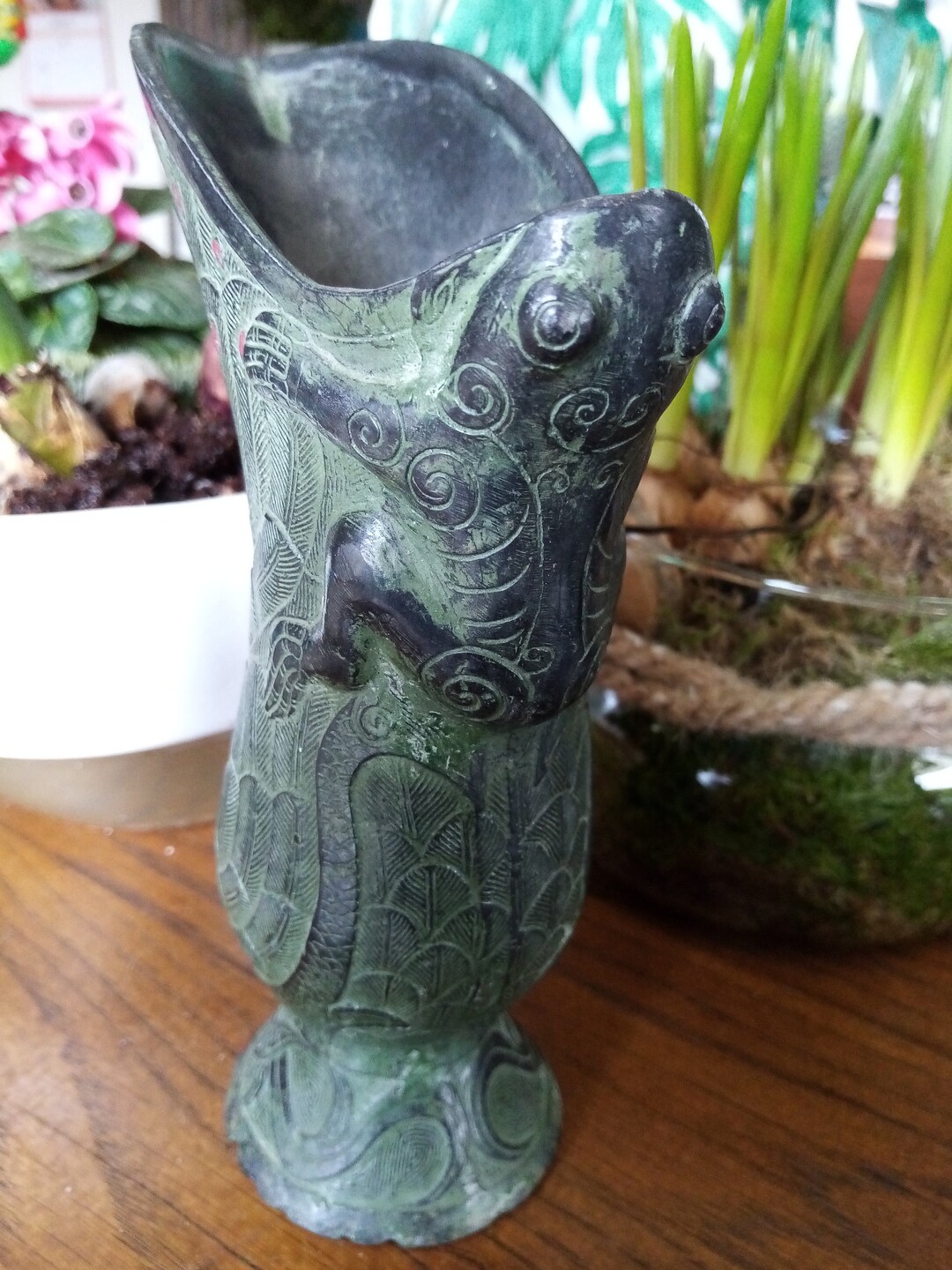 Antique Chinese Bras Ritual Vase/cup/cup - Etsy