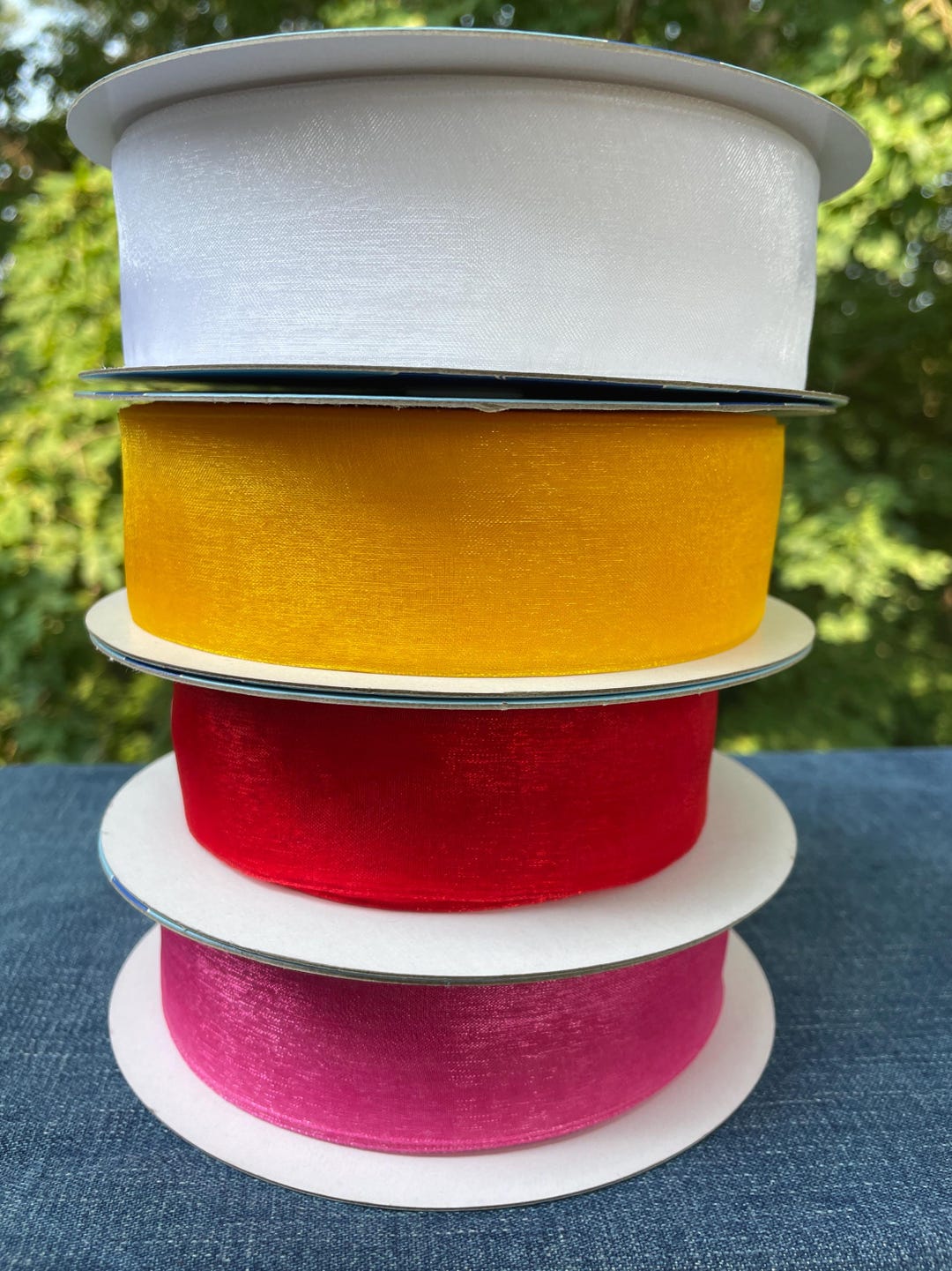 Sheer Solid Colored Ribbon by the Yard 1.5" Wide | Ribbon for Gift ...