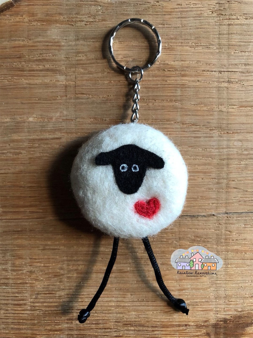 FELTED SHEEP KEYRING, Love Ewe Keyring, Sheep Gifts, Valentine Gifts ...