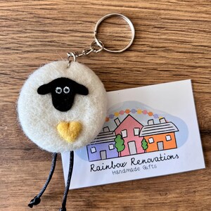 FELTED SHEEP KEYRING, Love Ewe Keyring, Sheep Gifts, Valentine Gifts ...