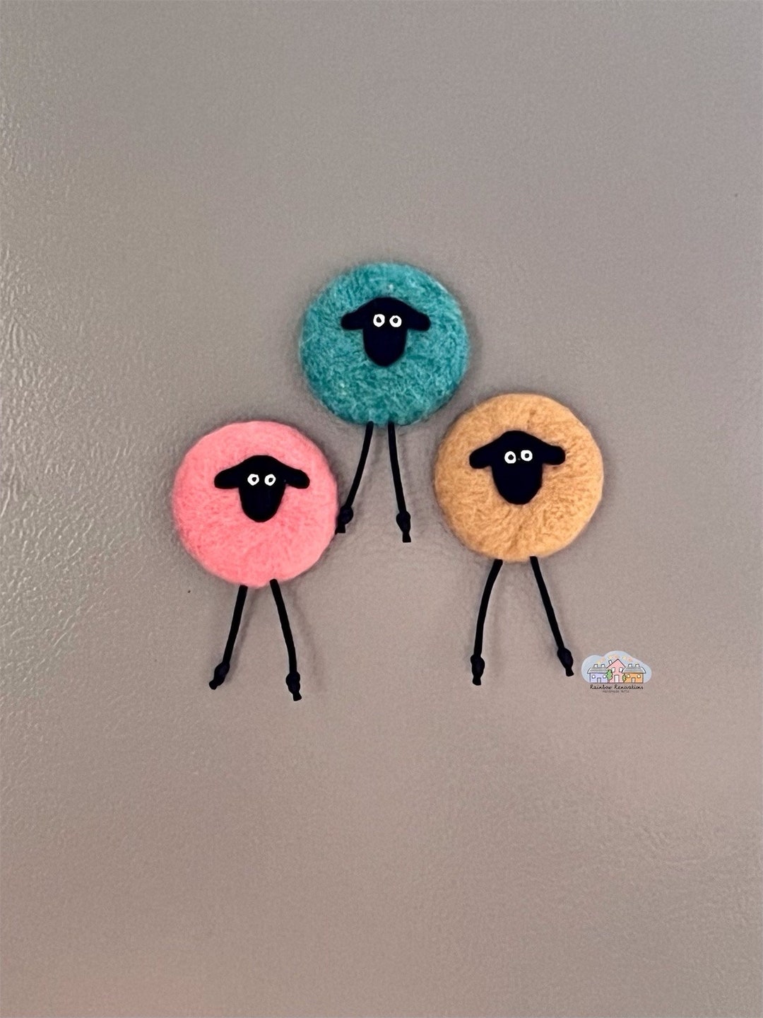 Felted Wool Sheep Magnet, Needle Felt Animal Decor - Etsy