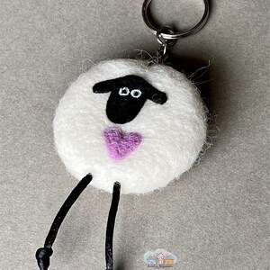 FELTED SHEEP KEYRING, Love Ewe Keyring, Sheep Gifts, Valentine Gifts ...