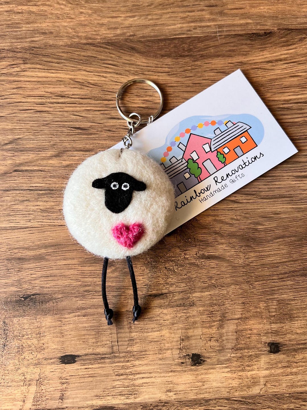 FELTED SHEEP KEYRING, Love Ewe Keyring, Sheep Gifts, Valentine Gifts ...