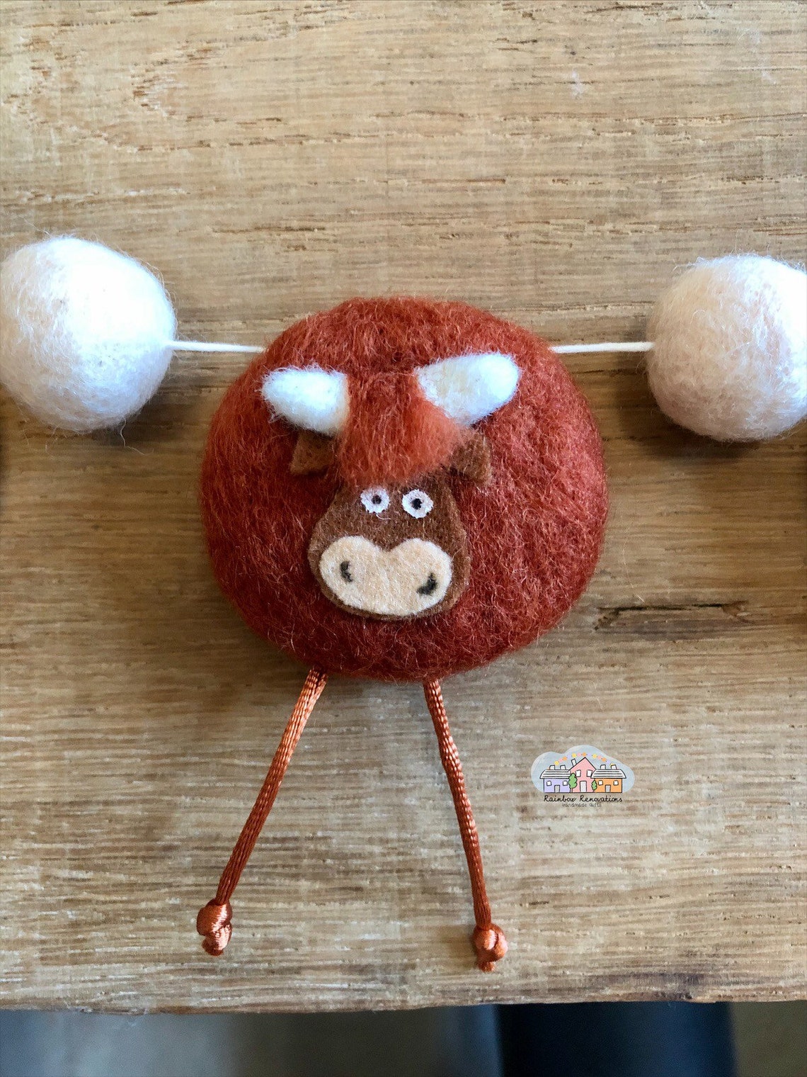 HIGHLAND COW Garlandfelted Cow Garlands Felted Garlands | Etsy UK