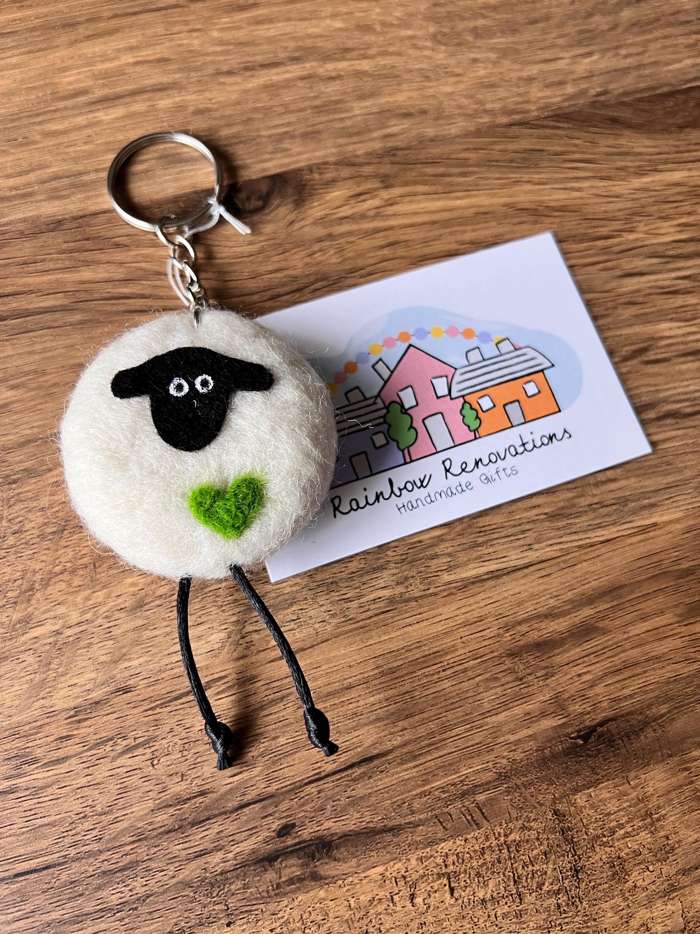 FELTED SHEEP KEYRING, Love Ewe Keyring, Sheep Gifts, Valentine Gifts ...