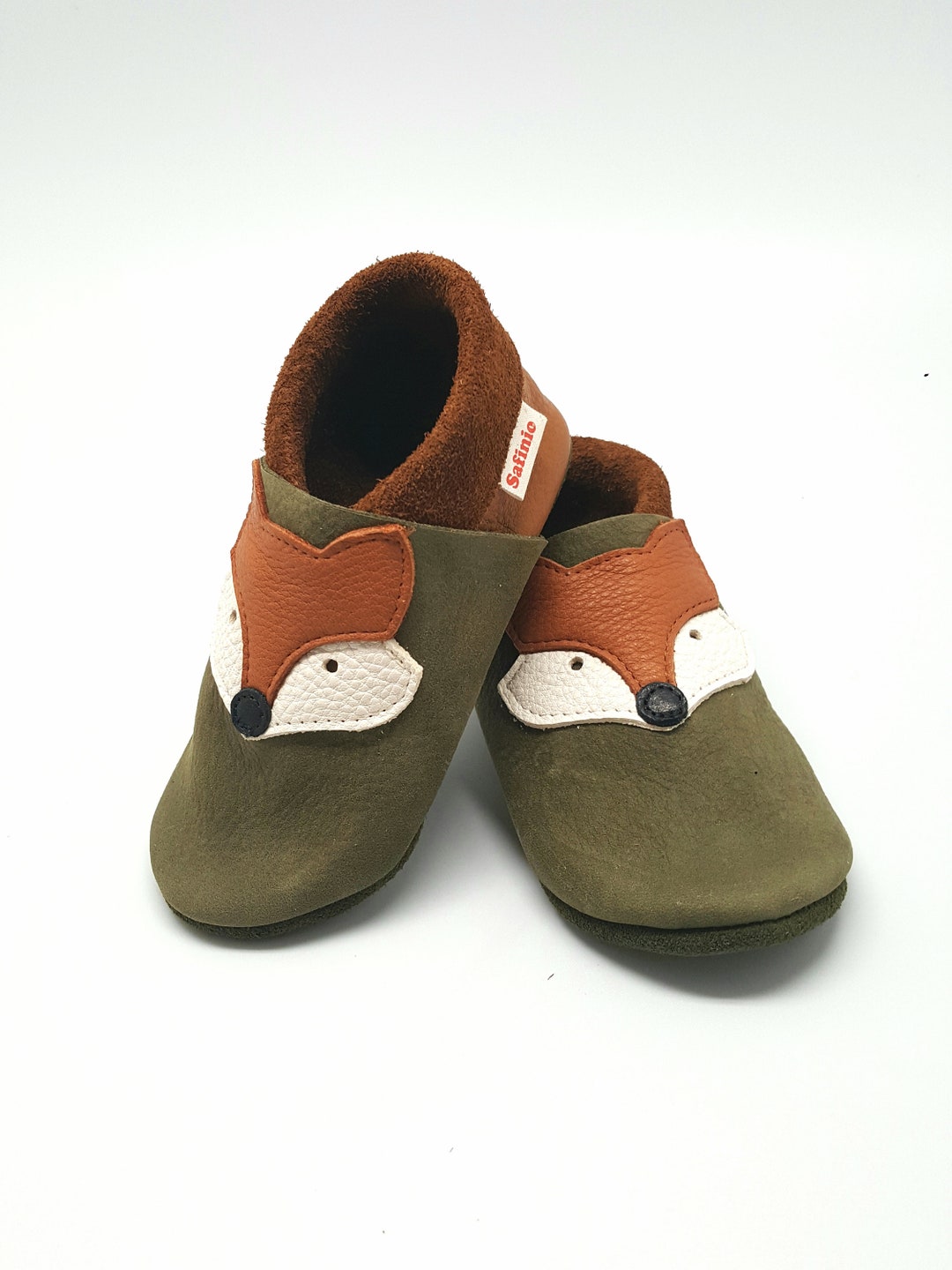 Crawling Shoes Fox Khaki Brown Nubuck Leather Matt - Etsy