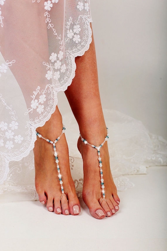 Beaded Barefoot Sandals Barefoot Sandals Beach Wedding | Etsy