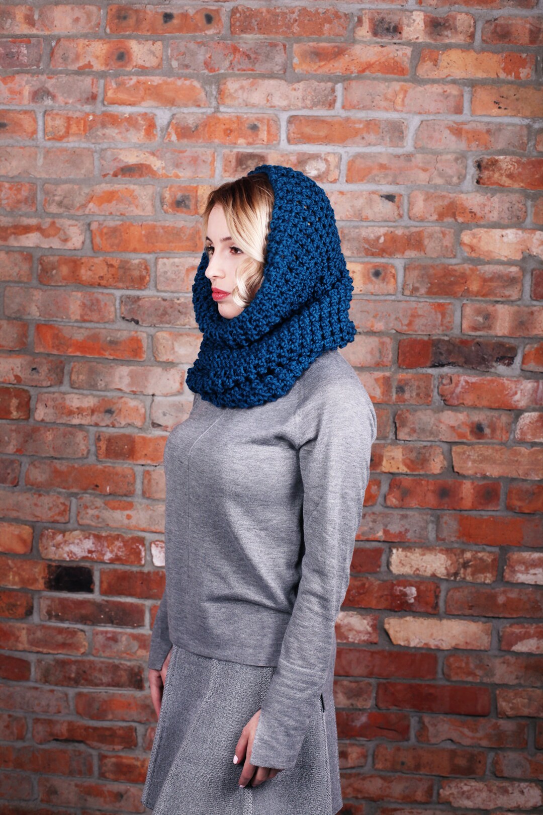 Chunky Cowl Scarf, Shawl Hood, Hood Scarf, Crochet Hood Scarf, Snood ...