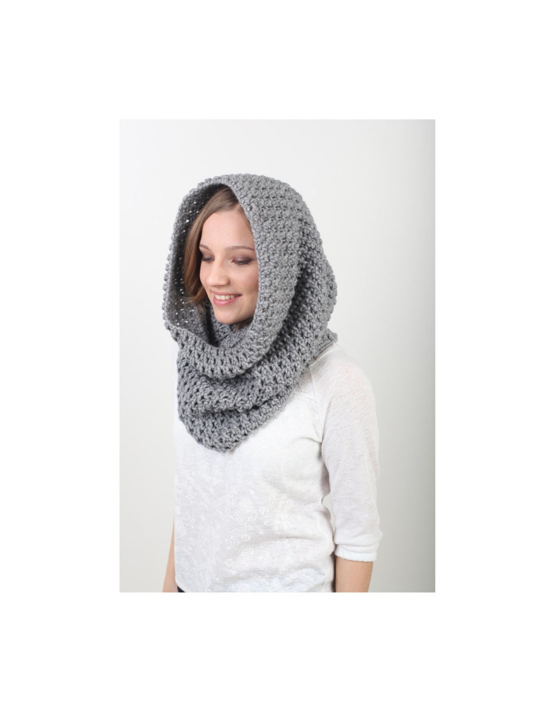 Chunky Cowl Scarf, Shawl Hood, Hood Scarf, Crochet Hood Scarf, Snood ...