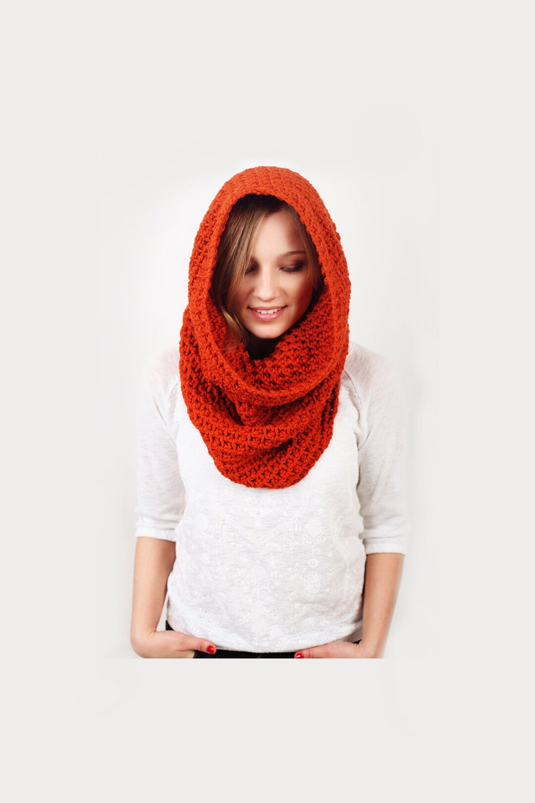 Chunky Cowl Scarf, Shawl Hood, Hood Scarf, Crochet Hood Scarf, Snood ...