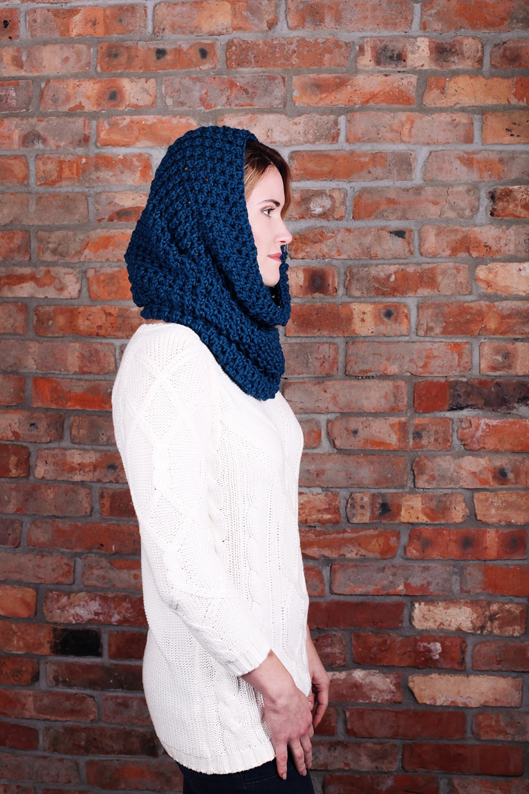 Chunky Cowl Scarf, Shawl Hood, Hood Scarf, Crochet Hood Scarf, Snood ...