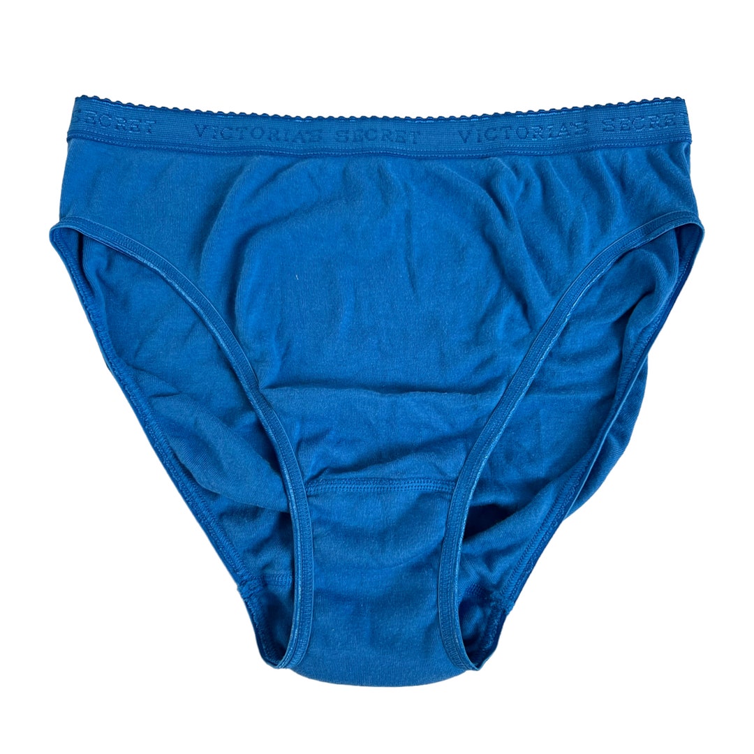 90s Victorias Secret Panties Briefs Medium Blue Cotton Wide Elastic ...