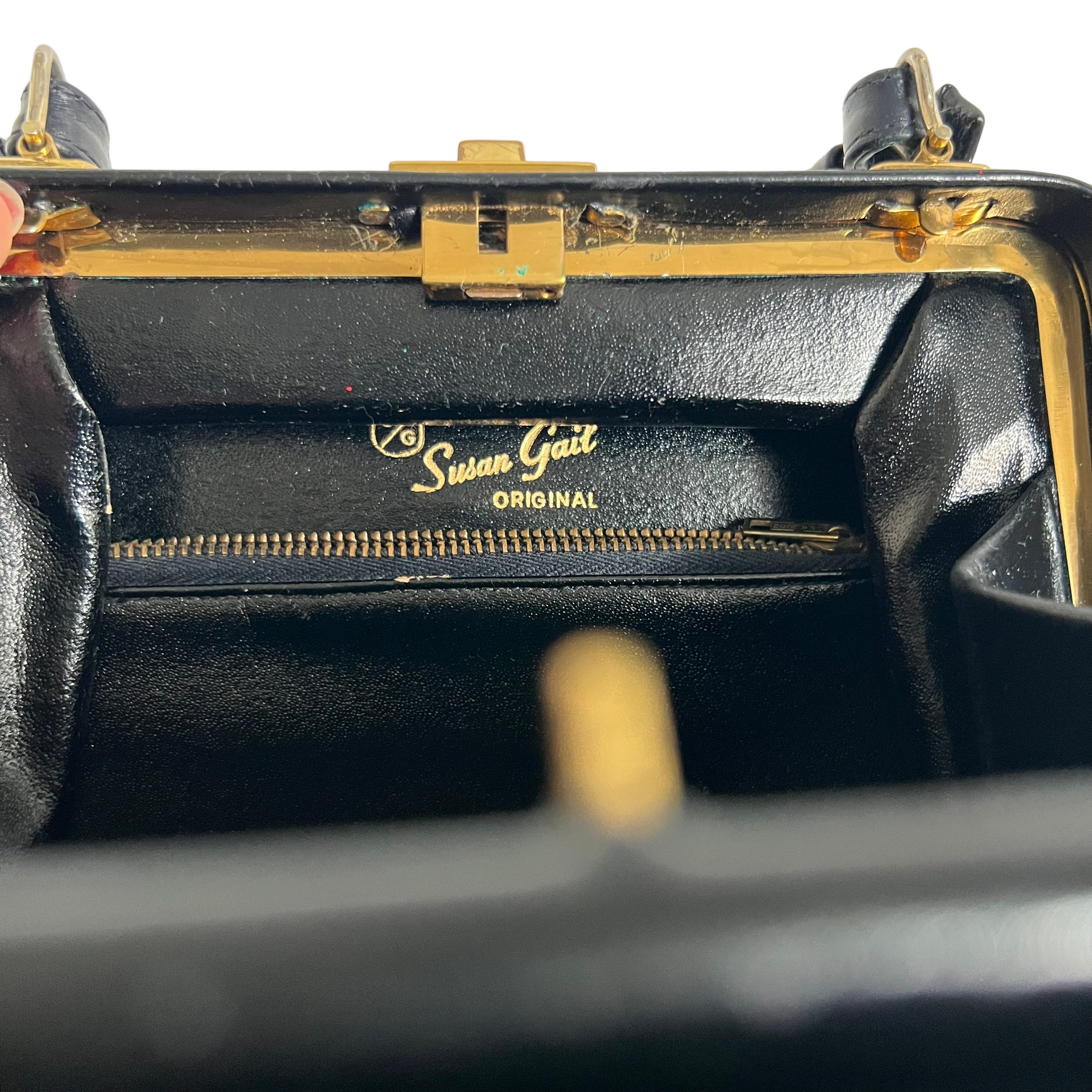 Vintage Purse Small Handbag Box 1950s 50s Susan Gail Black - Etsy