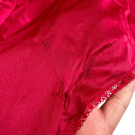 Vintage lingerie teddy bodysuit plus size 3X red pink… - Gem