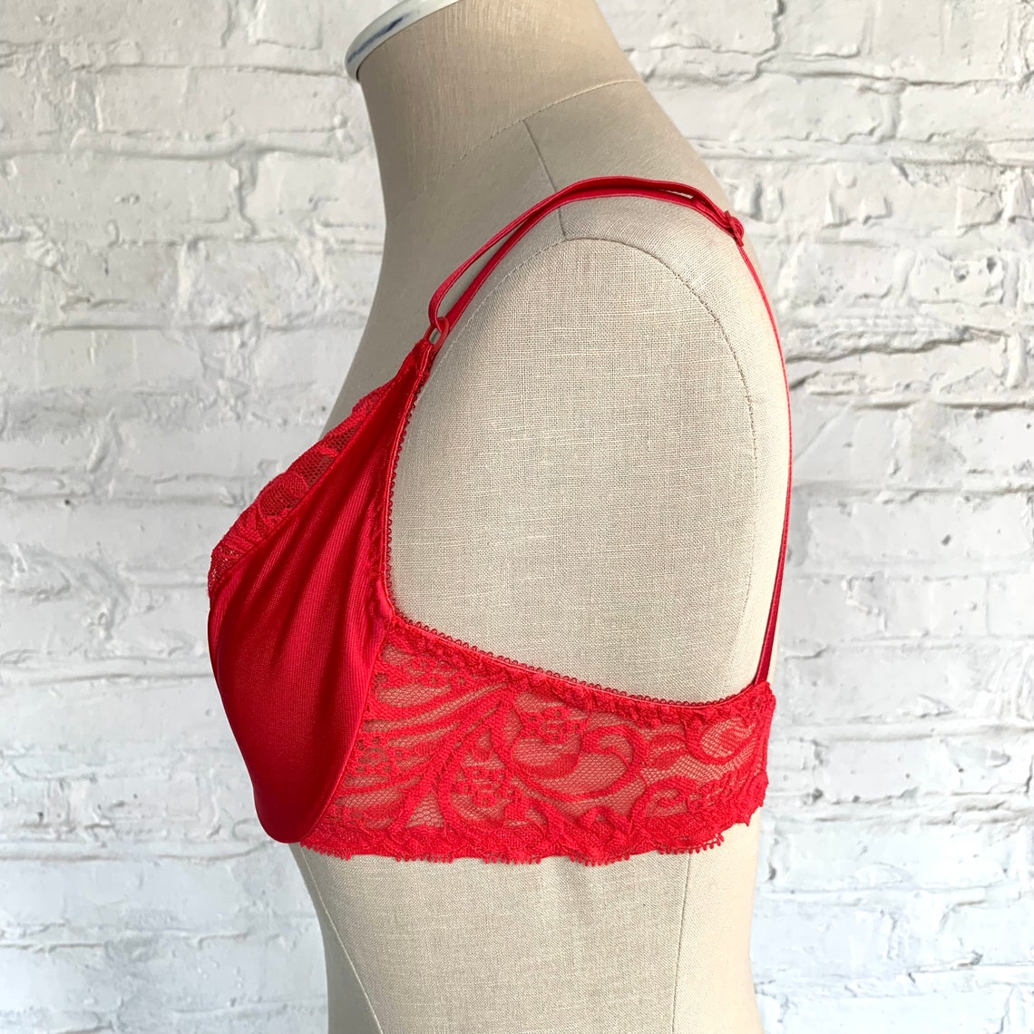 Vintage 80s Maidenform Bra Private Affair Red Lace Antron | Etsy
