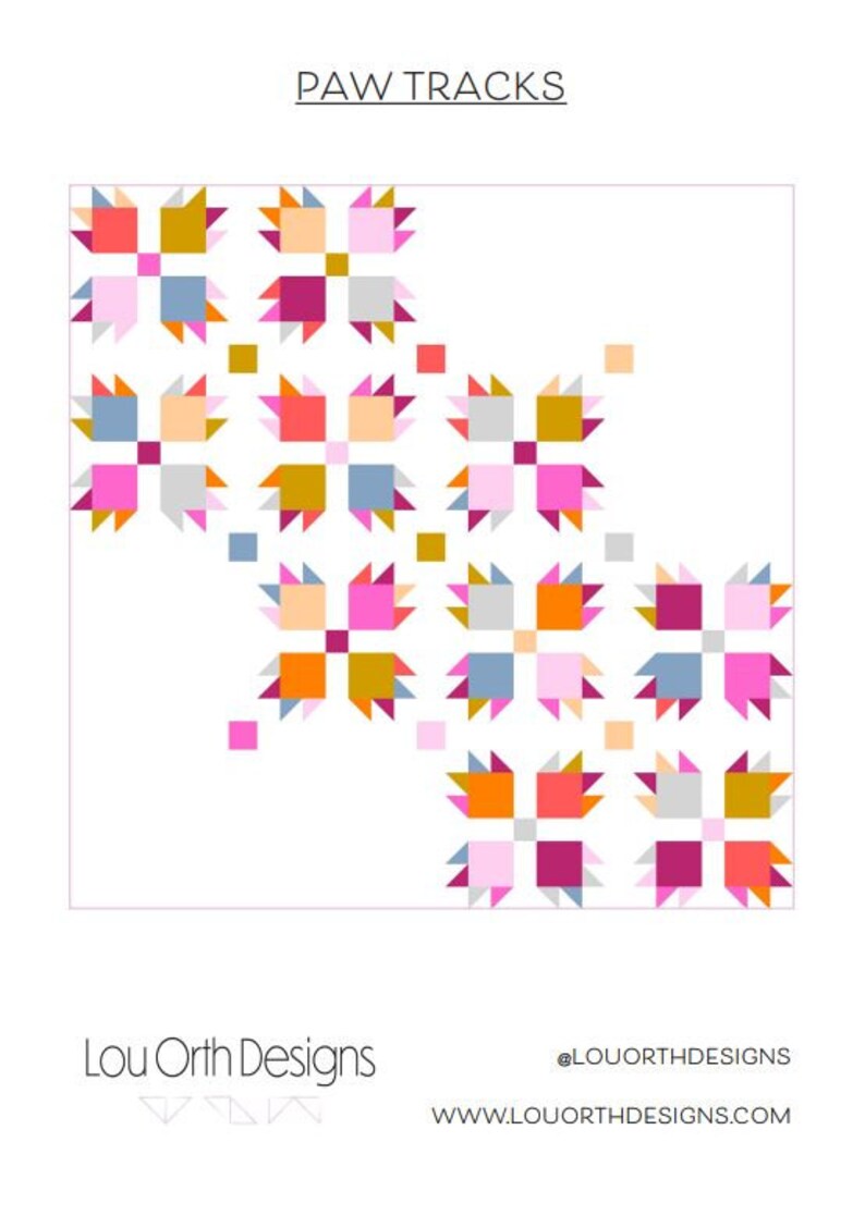 Paw Tracks Modern Quilt Pattern - Etsy