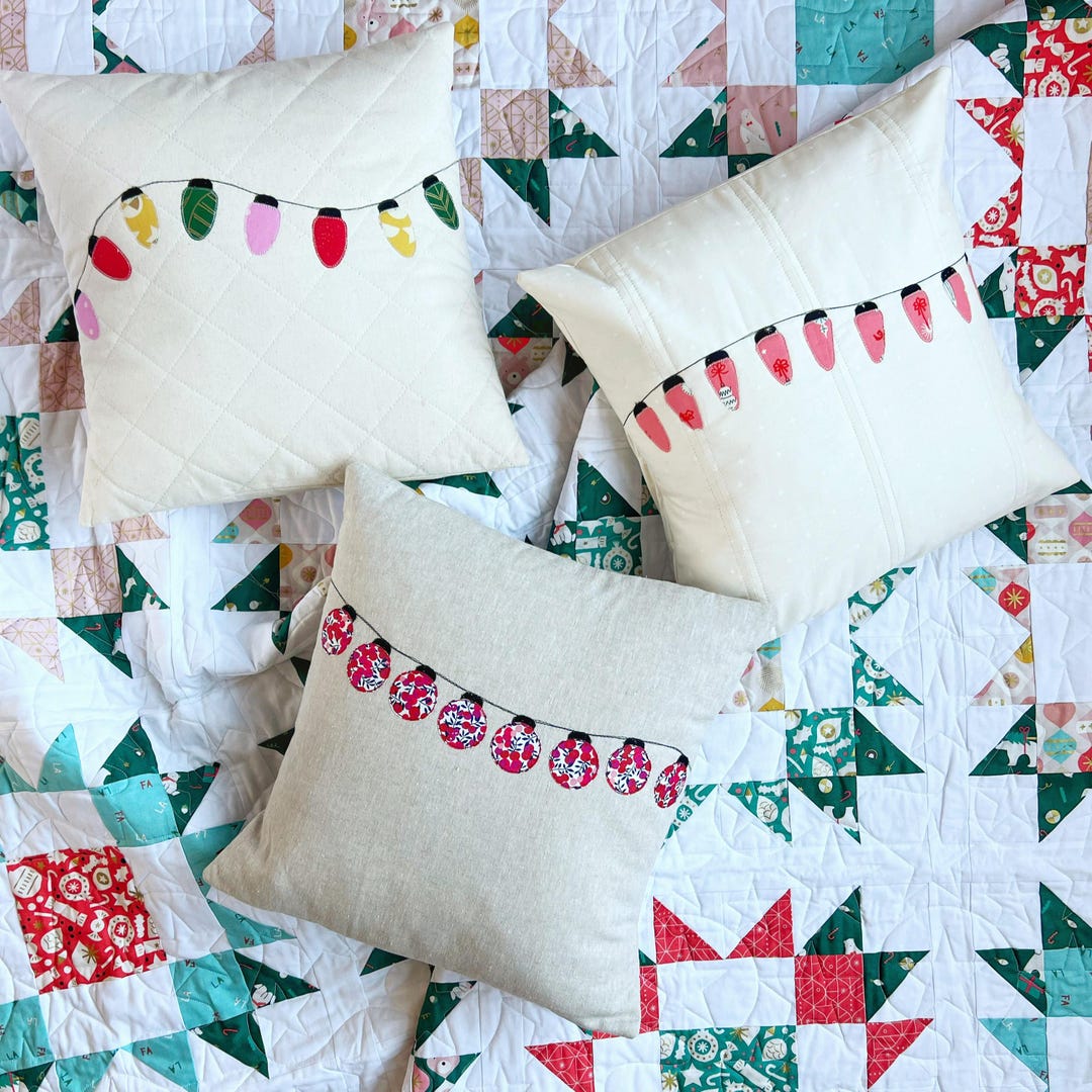 Winter Glow Applique PDF Pattern. A Fairy Light Raw Edge Applique ...