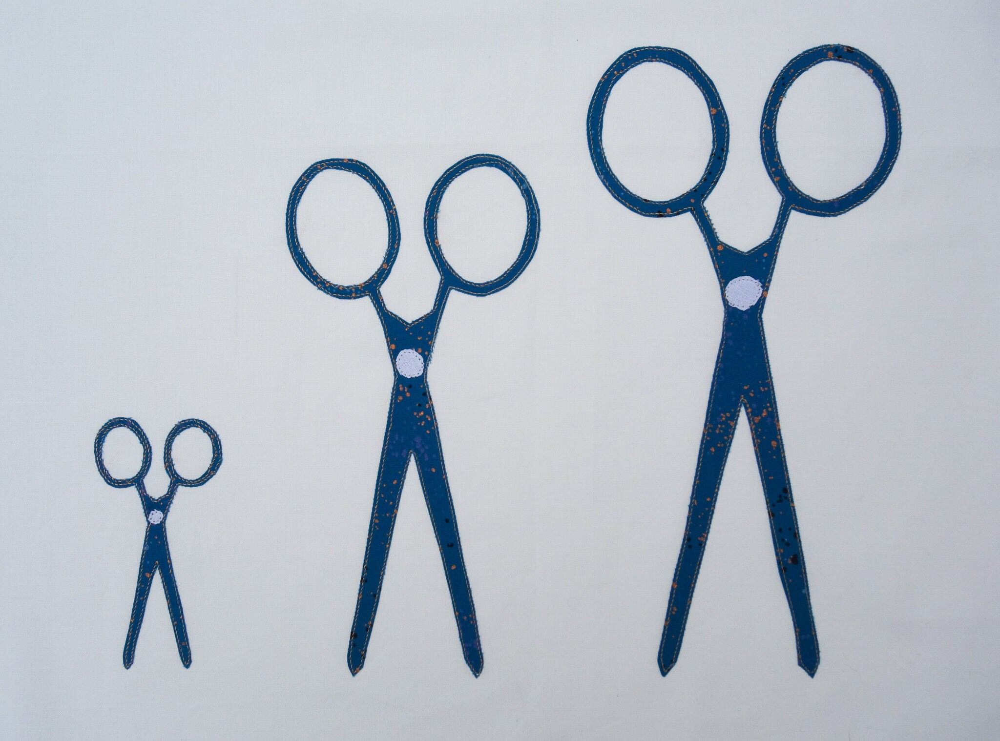 Snip Snip Scissor Applique Sewing Applique Design - Etsy