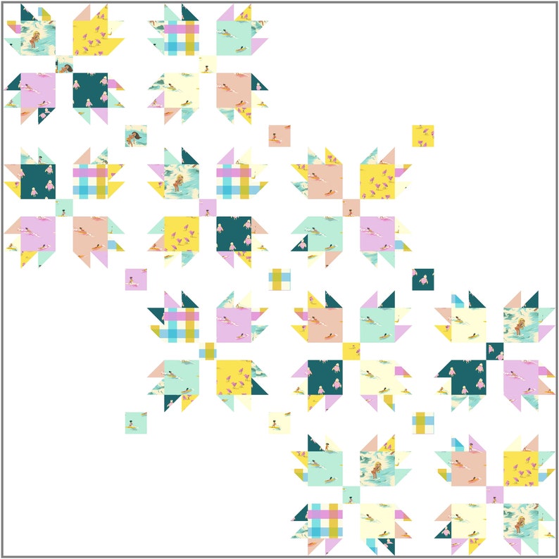 Paw Tracks Modern Quilt Pattern - Etsy
