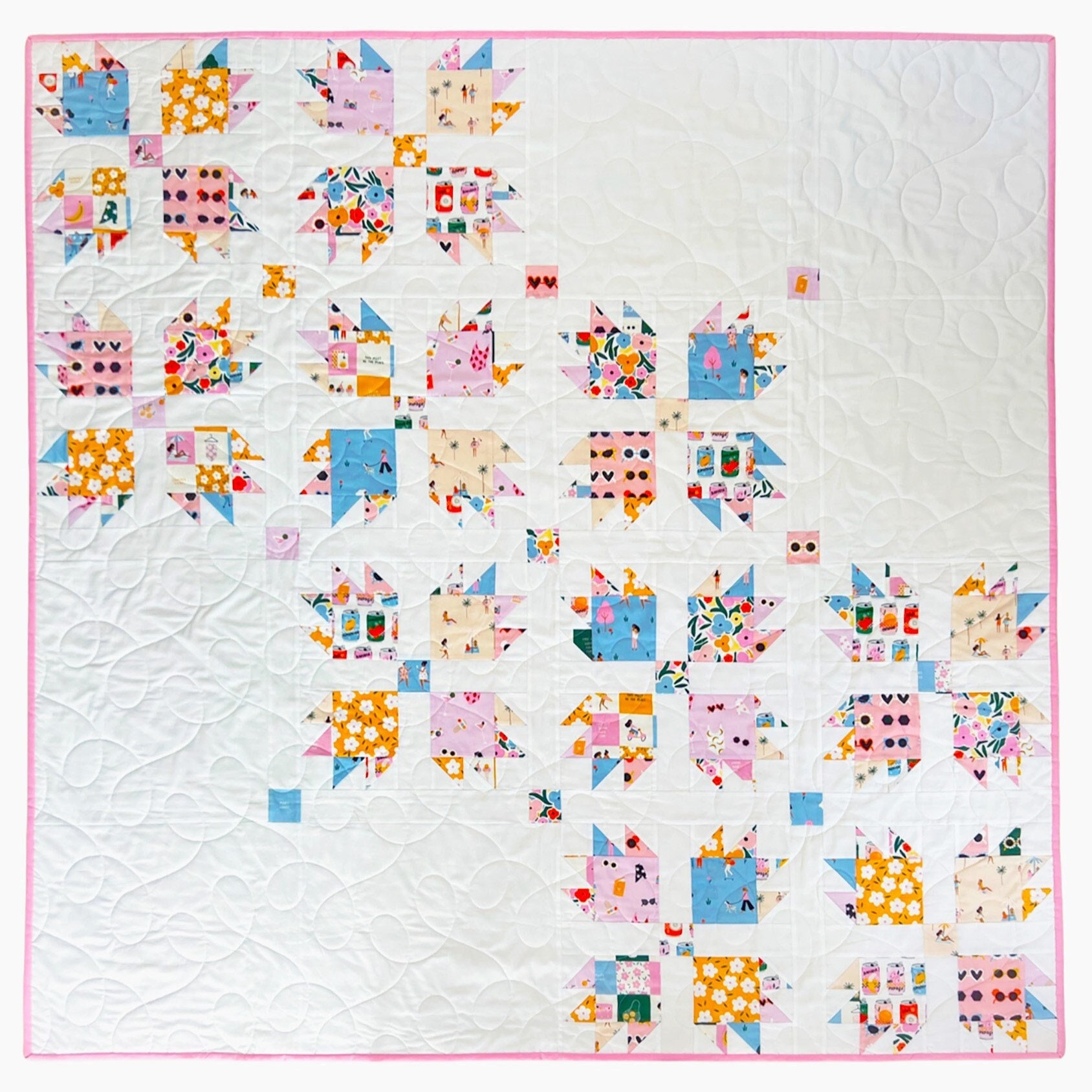 Paw Tracks Modern Quilt Pattern - Etsy