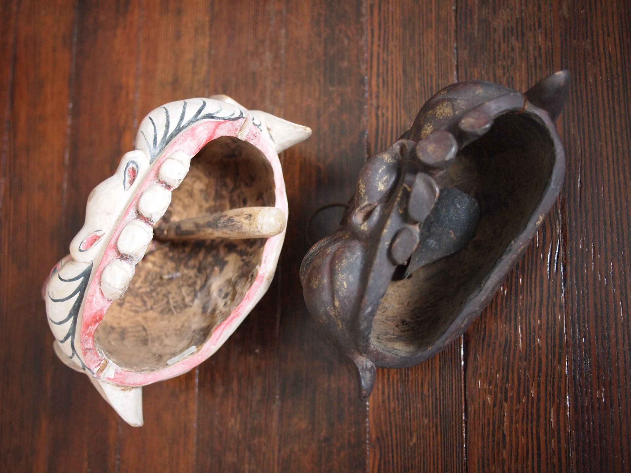 Pair 2 Vintage INDONESIAN KOKOKAN RATTLES Carved Wood | Etsy