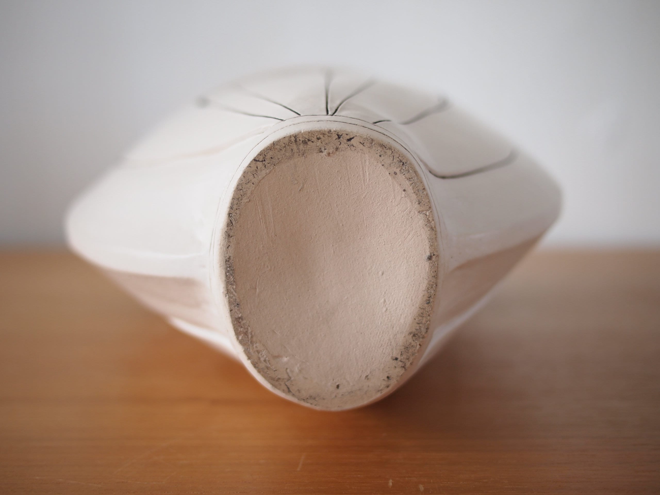 Original Vintage NANCY APRIL VASE Large Abstract, 14" White Pink Blue ...