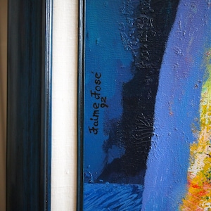 Original JAIME JOSE 1992 Surrealist Portrait PAINTING 38x30" Acrylic ...