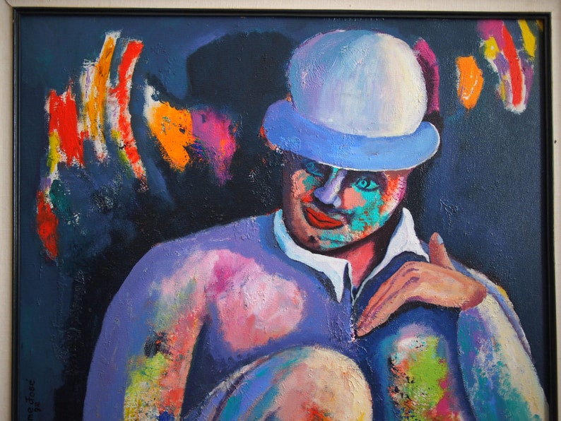 Original JAIME JOSE 1992 Surrealist Portrait PAINTING - Etsy