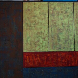 Original RONNIE Rose ELLIOTT 1975 Abstract PAINTING 33x39" Large Big ...