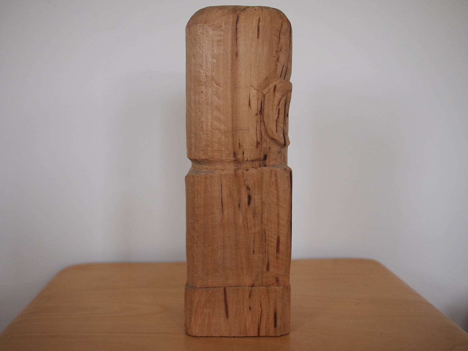 FRED GERBER Hand-carved Wood SCULPTURE, 12" High, Phallic, Man Bust ...